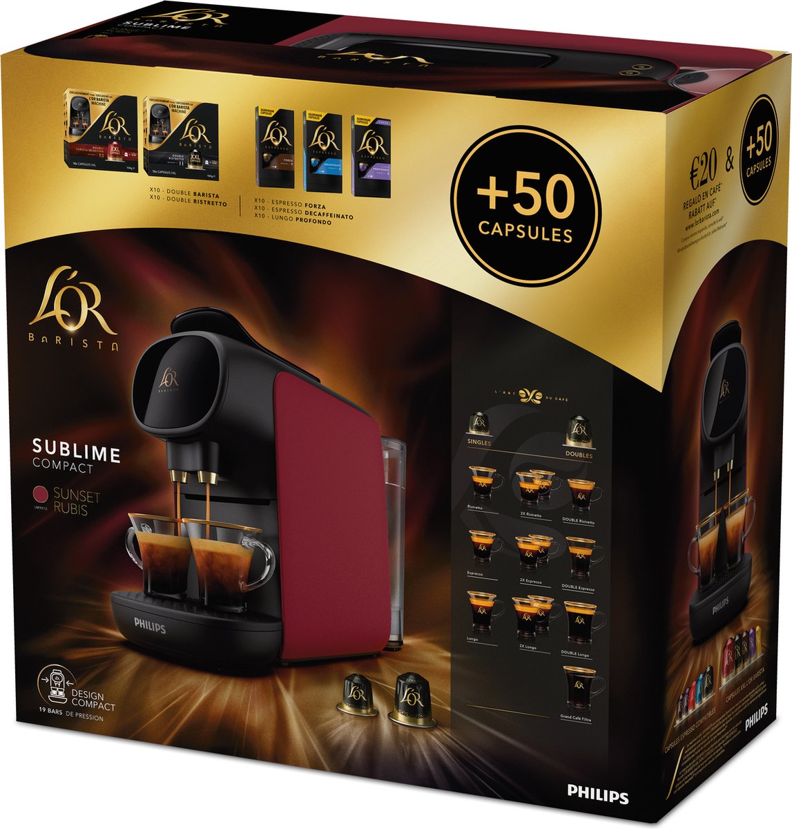 MACHINE A CAFE PHILIPS L'OR ROUGE 1450W LM9012﻿ - Sache maison et déco ...
